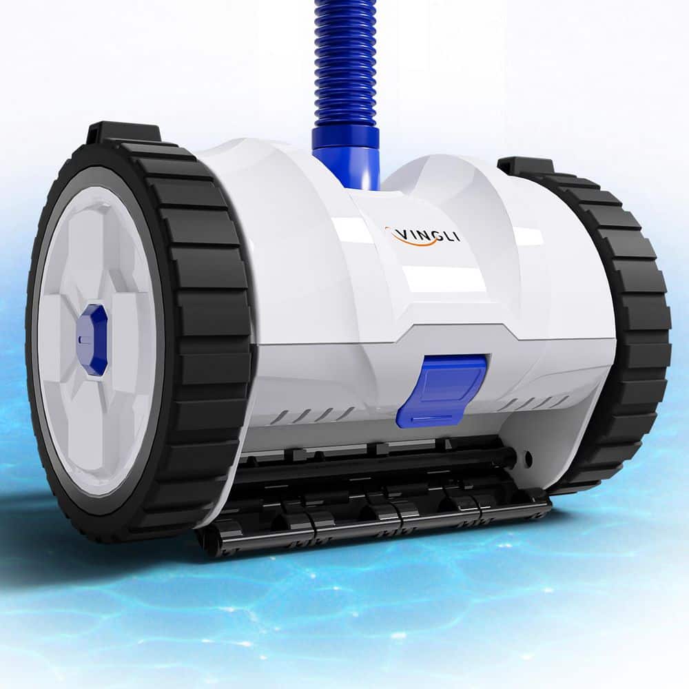 VINGLI Automatic Suction Pool Vacuum for Plat Pool Climbs Walls with 39 ...