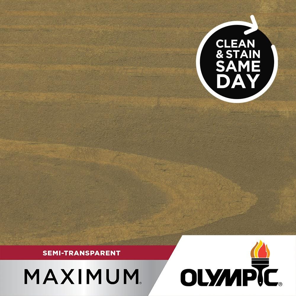 Olympic Maximum 1 gal. ST-2025 Storm Gray Semi-Transparent Exterior ...