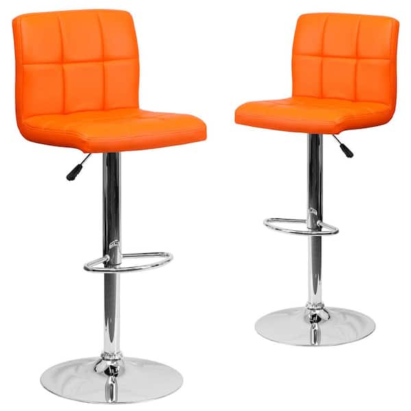 Carnegy Avenue 45.5 in. Orange Bar Stool (Set of 2) CGA-DS-18617-OR-HD ...