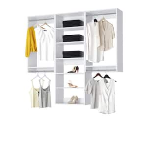 MODULAR CLOSETS Classic 84-84 in. W Grey Closet Kit Double Hanging Kit ...