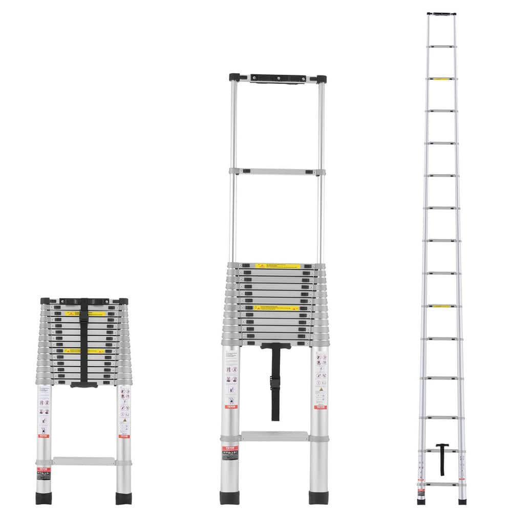 VEVOR Telescoping Ladder, 20.3 ft. Aluminum Lightweight Extension ...