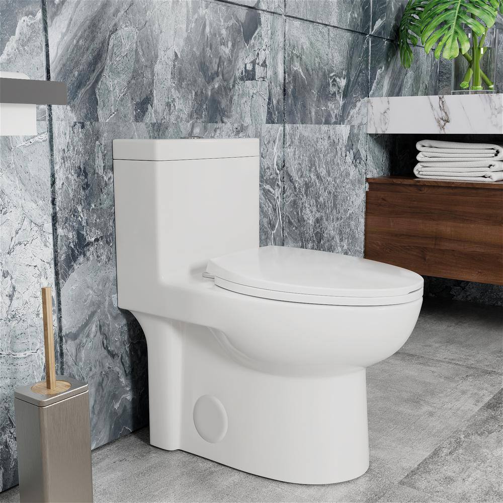 INSTER PICO One-Piece 1.27/1.6 GPF Dual Flush Elongated Toilet with ...