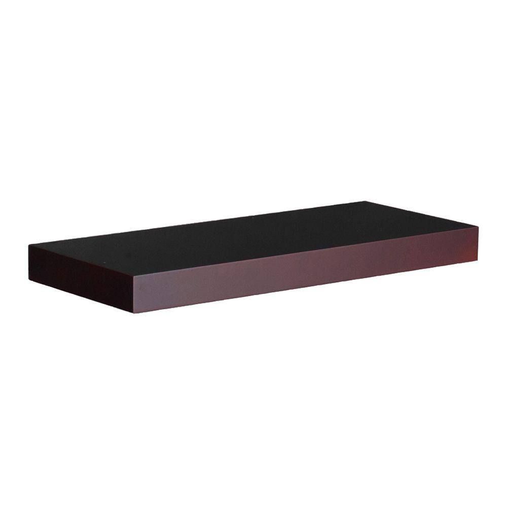 Southern Enterprises 10 in. Chicago Chocolate Floating Shelf (Price ...