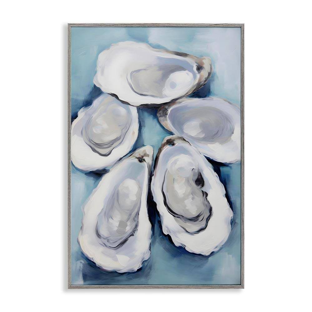 Stupell Industries Five Oyster Shells by Petal Prints Design Gray ...