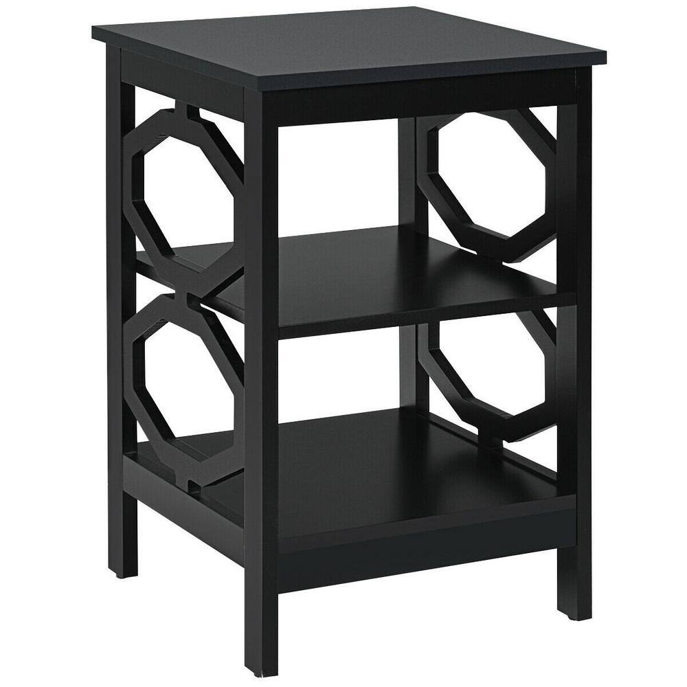 ANGELES HOME 16 in. W x 16 in. D x 24 in. H 3-Tier Accent Side Table in ...
