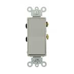 Leviton 15 Amp Decora Plus Commercial Grade 3-Way Rocker Switch, Gray ...