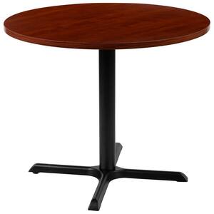 Carnegy Avenue 35.5 in. Round Mahogany Laminate Computer Desk CGA-GCO ...