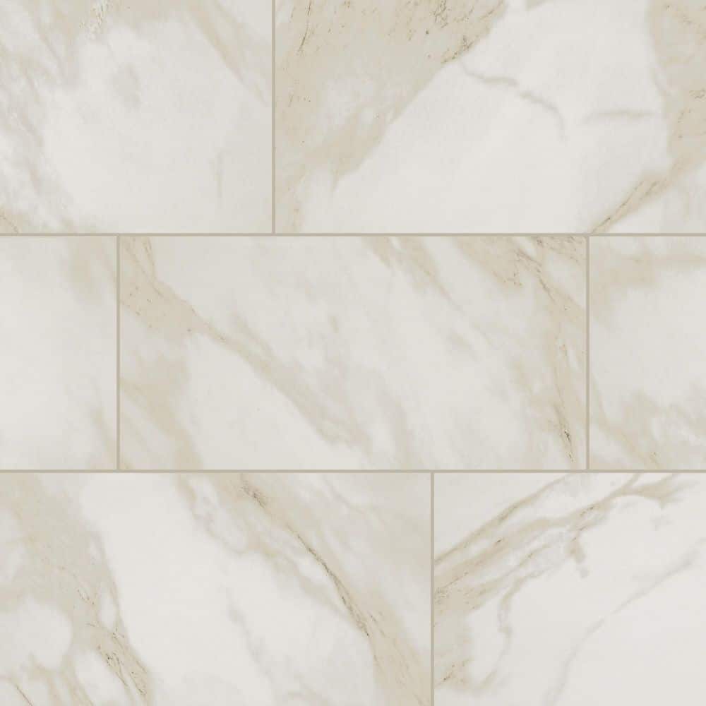 Daltile Perpetuo Brilliant White 12 in. x 24 in. Polished Porcelain ...