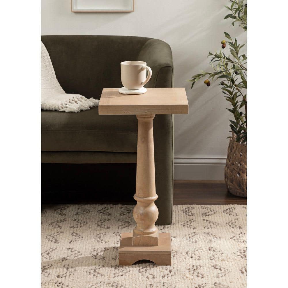 Kate and Laurel Butterfield 12 in. Natural Square Wood End Table 229930 ...