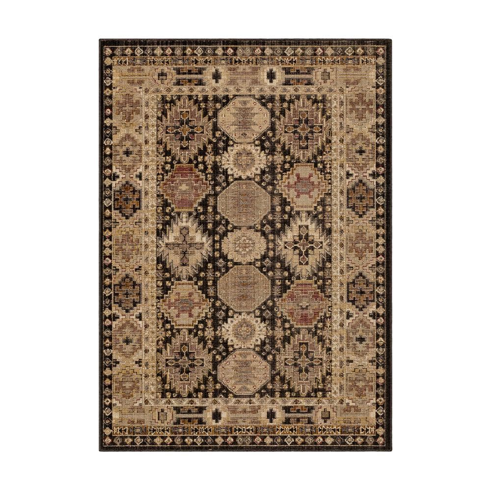 Home Decorators Collection Tristan Charcoal 4 ft. x 6 ft. Medallion ...