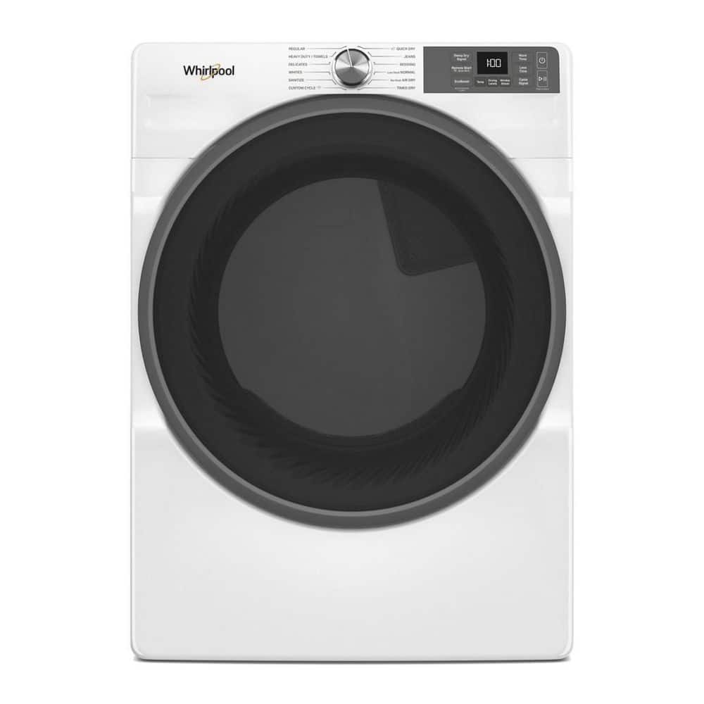 Whirlpool 7.4 cu. ft. vented Front Load Gas Dryer in White with Wrinkle ...