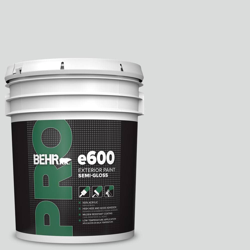 BEHR PRO 5 gal. #PPU26-14 Drizzle Semi-Gloss Acrylic Exterior Paint ...
