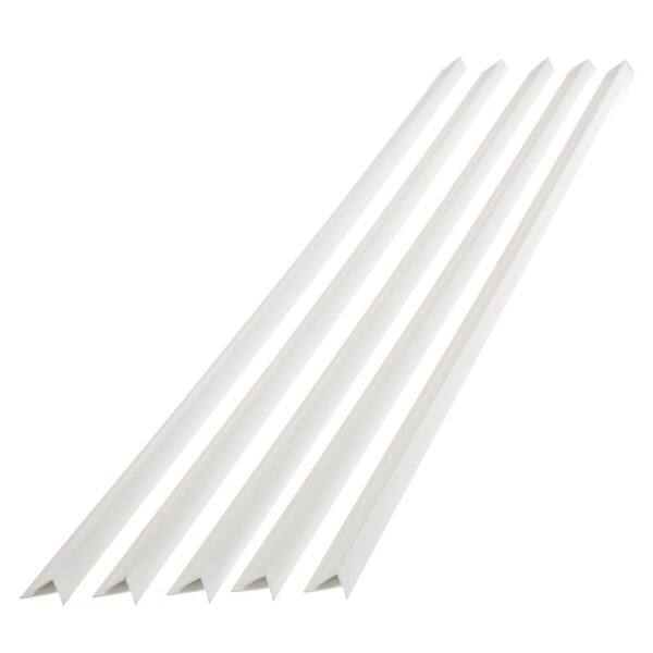 Fasade 47 in. Vinyl Large Profile Outside Corner Trim in Matte White (5 ...