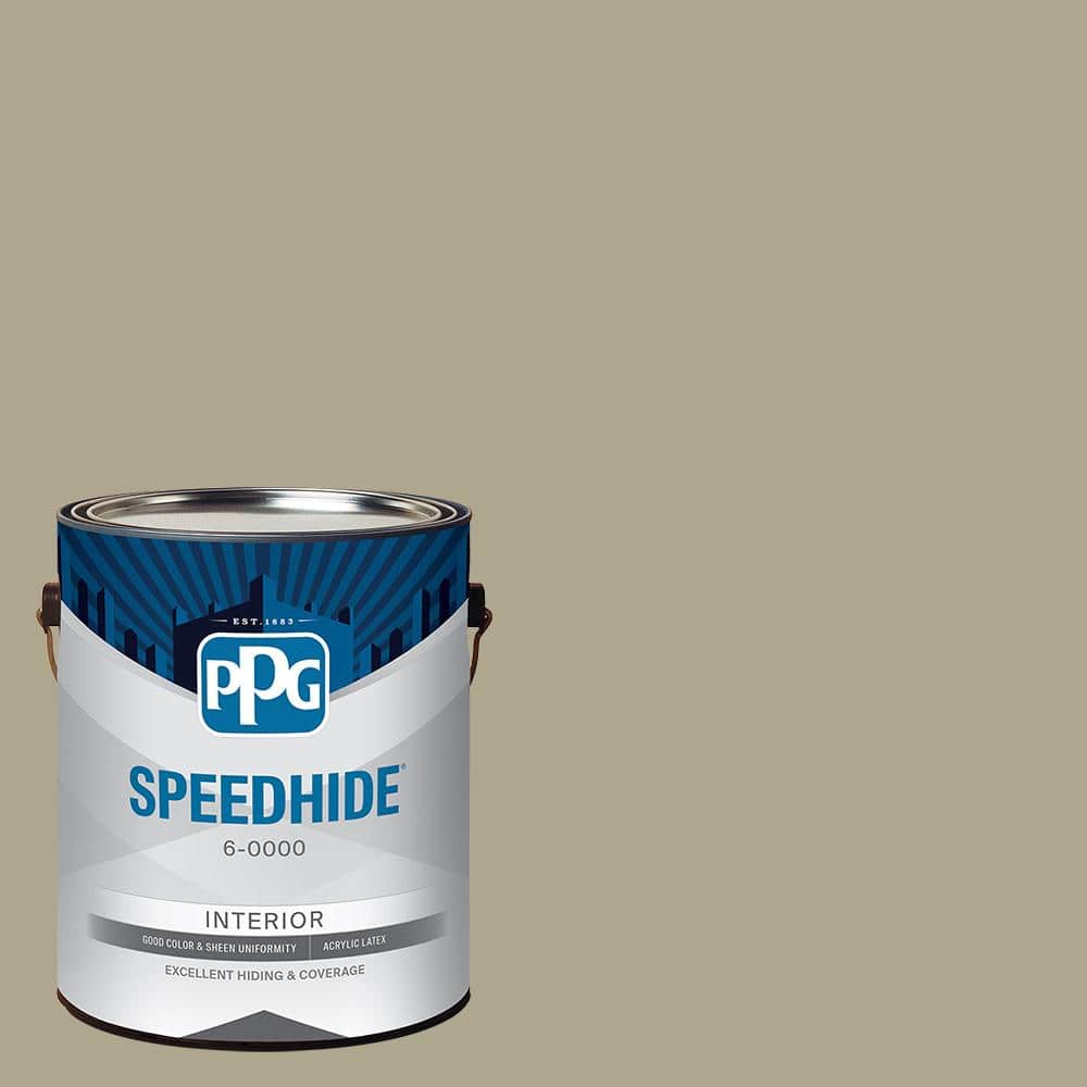 SPEEDHIDE 1 gal. PPG1027-4 Olive Gray Eggshell Interior Paint PPG1027 ...