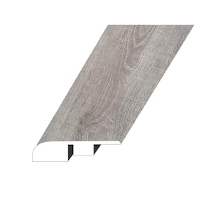 Wellco 9.8 ft. Grey Grain PVC Floor Edging Transition Strip Self ...