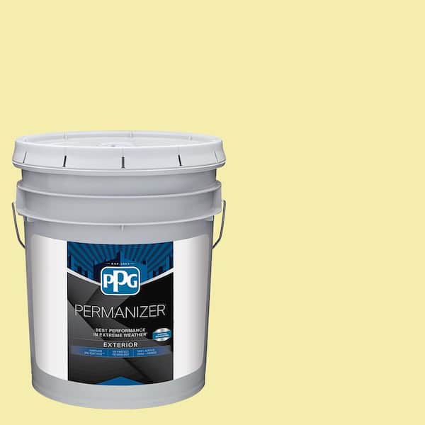 PERMANIZER 5 gal. PPG1213-4 Golden Straw Satin Exterior Paint PPG1213 ...
