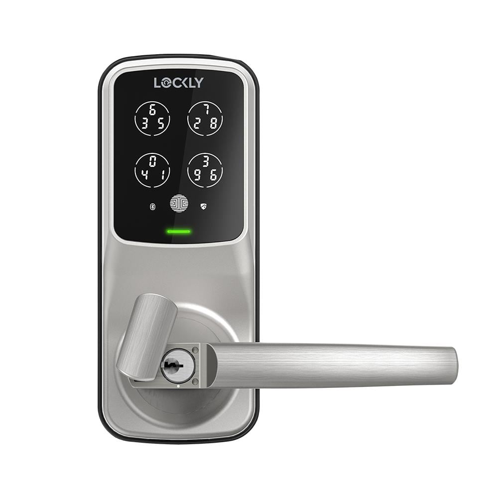 Lockly Secure Satin Nickel Smart Latch Lock with Hack-proof keypad ...