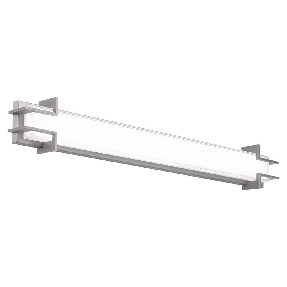 WAC Lighting Simone 30 in. 1-Light Brushed Nickel 3000K LED Bathroom ...