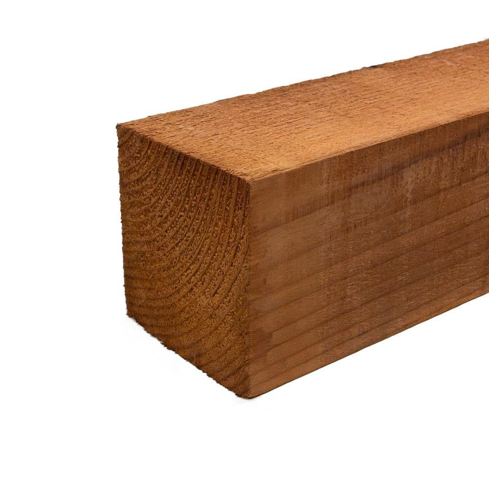 8 in. x 8 in. x 8 ft. Redwood Timber Appearance Grade Cedar Board Non ...