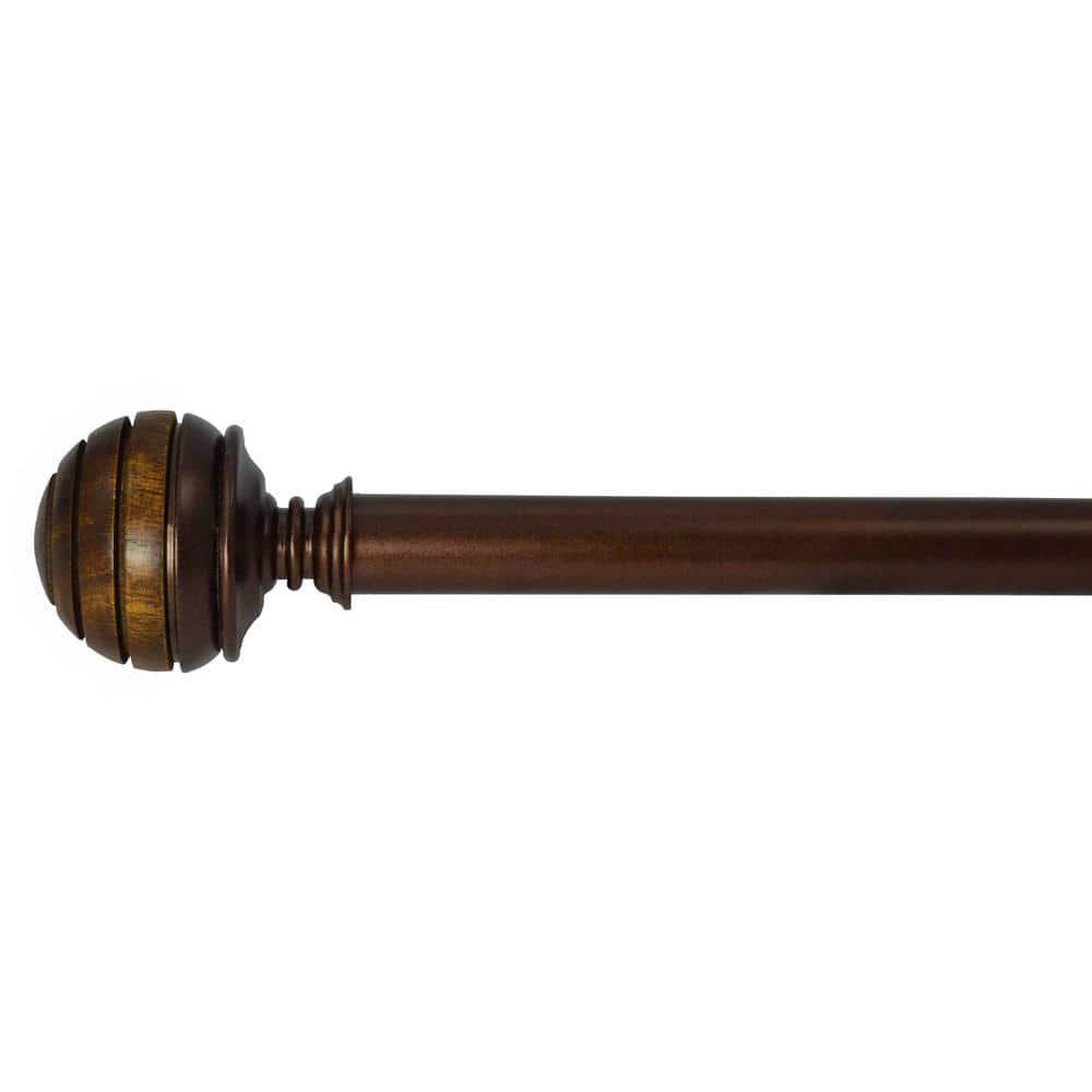 Versailles Home Fashions 72 in. - 144 in. Adjustable Single Curtain Rod ...