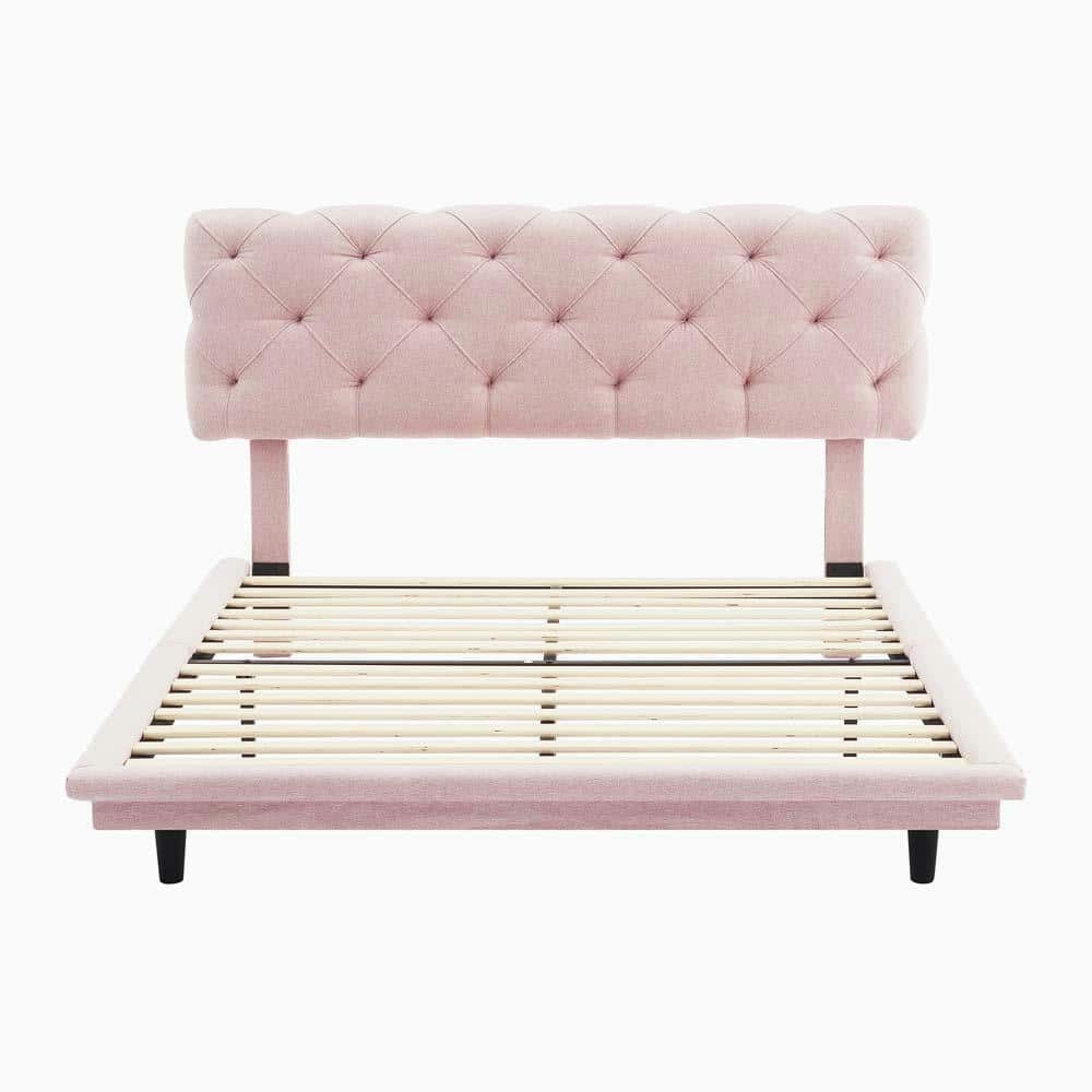 wetiny Pink Full Platform Bed D-WF315910AAH - The Home Depot