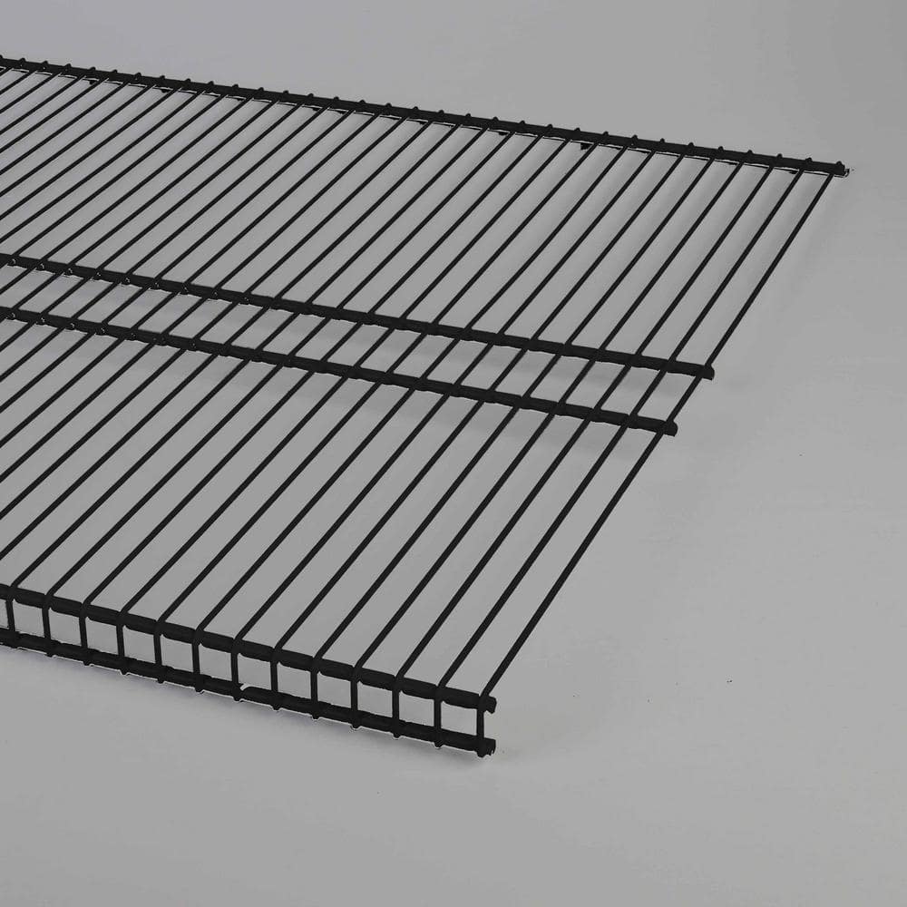 Everbilt 6 ft. x 20 in. Black Heavy Duty Wire Shelf 90868 - The Home Depot