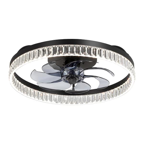 Breezary 20 in. Indoor Integrated LED Black Small Ceiling Fan with ...