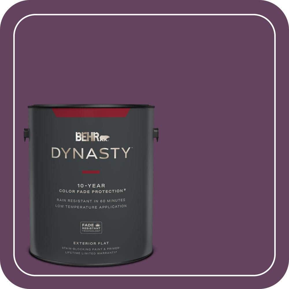 BEHR DYNASTY 1 gal. #BIC-36 Grape Fizz Flat Exterior Stain-Blocking ...