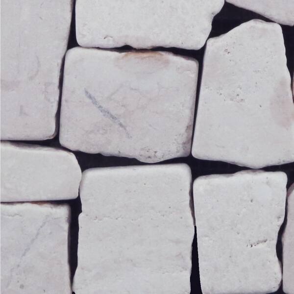 TILE CONNECTION Block Mosaic Tile Sample Color White 4 in. x 6 in ...