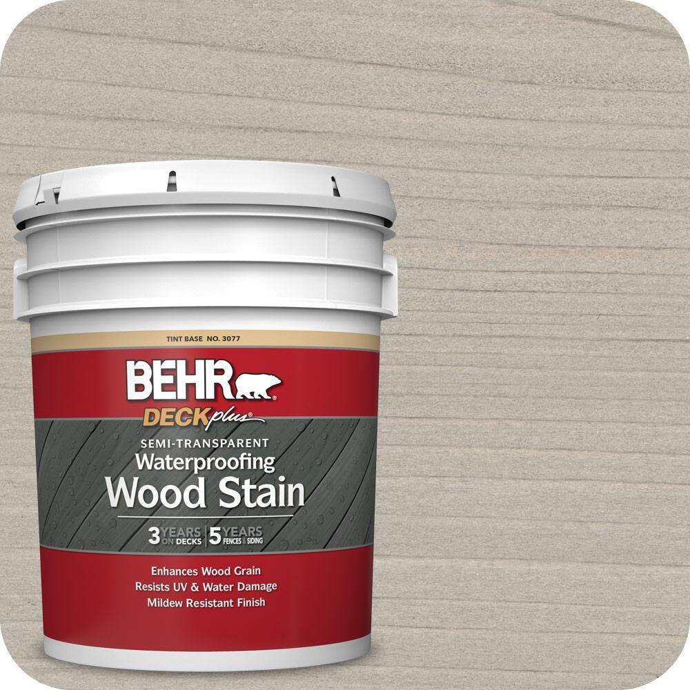 BEHR DECKplus 5 gal. #ST-210 Ultra Pure White Semi-Transparent ...