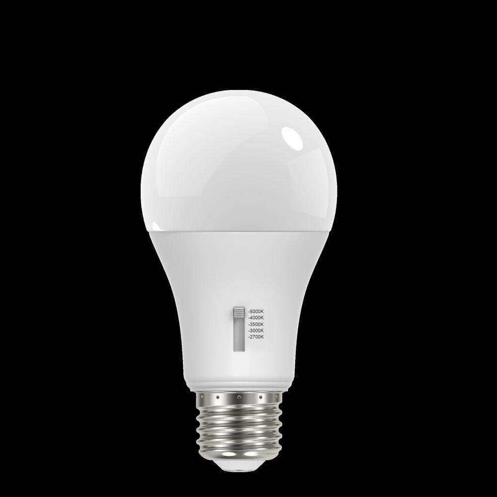 EcoSmart 60-Watt Equivalent A19 Dimmable LED Light Bulb with Selectable ...