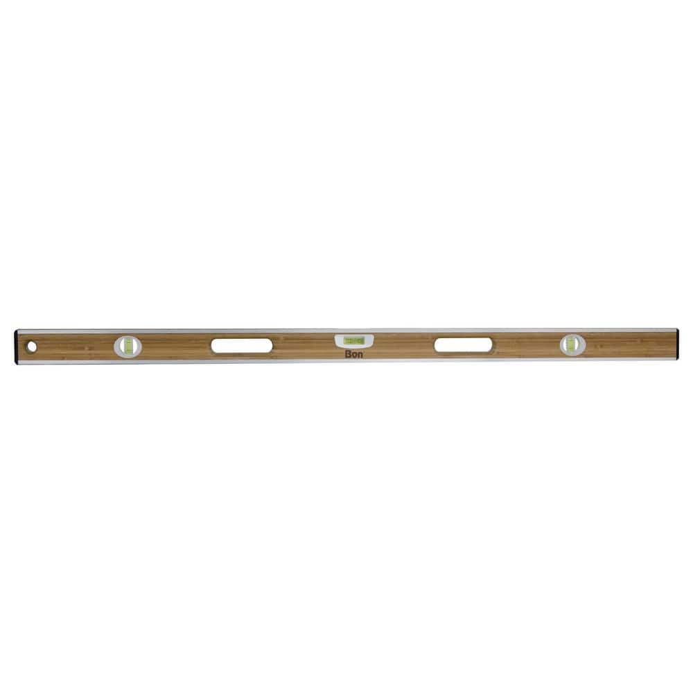 Bon Tool 48 in. Aluminum Bound Laminated Bamboo Level 34-217 - The Home ...