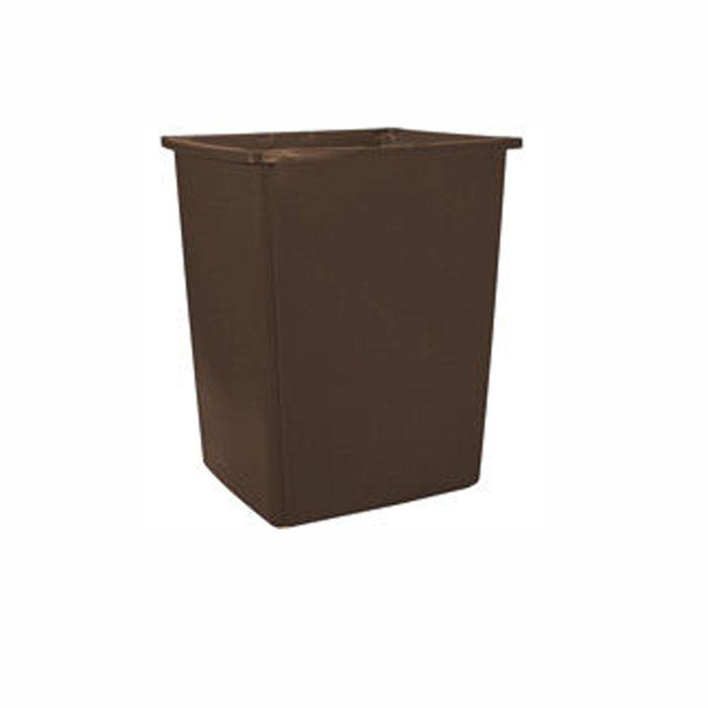 Rubbermaid Commercial Products Glutton 56 Gal. Brown Rectangular Trash ...