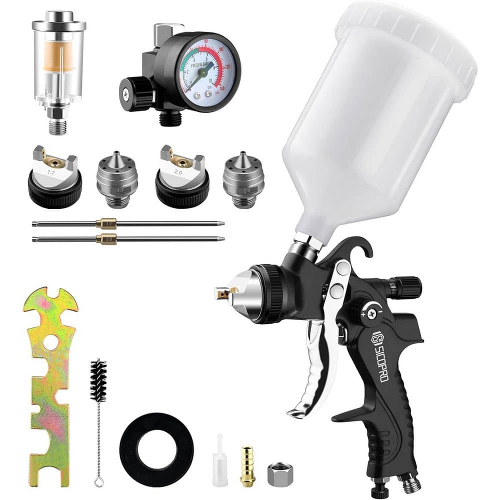 S SICOPRO HVLP Paint Sprayer Gun, Air Paint Sprayer for House Painting ...