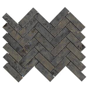 Ivy Hill Tile Mantis Black Gold 6 in. x 0.35 in. Matte Porcelain Floor ...