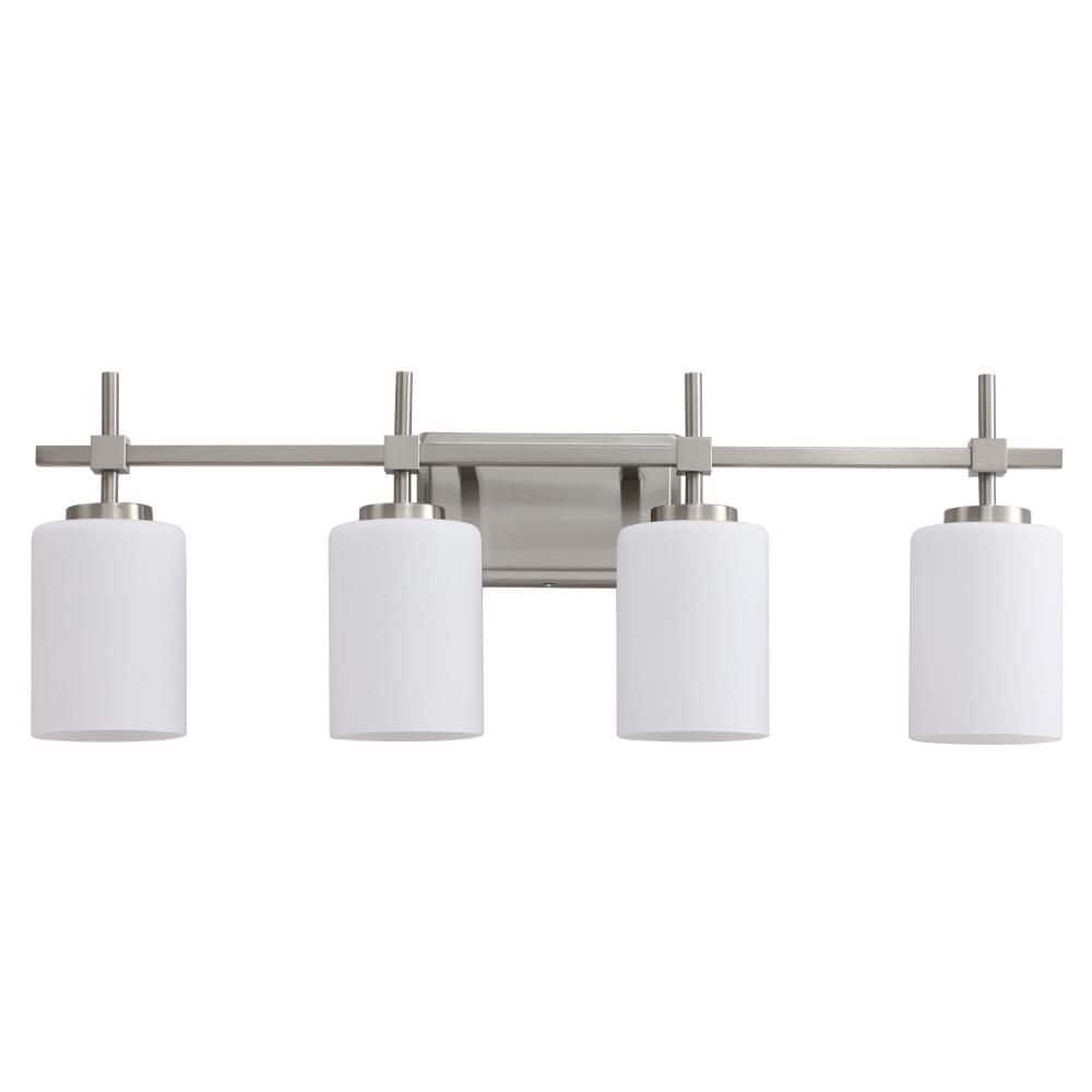 LAZYTIME HOME DECOR INC 29.3 in. 4 Light Brushed Nickel Plating Vanity ...