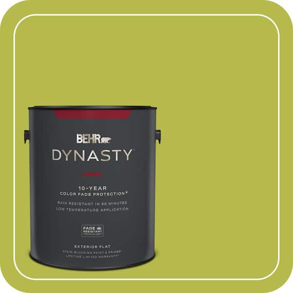 BEHR DYNASTY 1 gal. #400B-6 Japanese Fern Flat Exterior Stain-Blocking ...