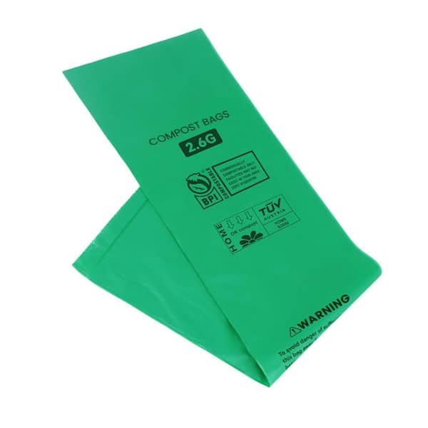 Justincity Compostable Trash Bags 2.6 Gal. Kitchen Countertop Bin 120 ...