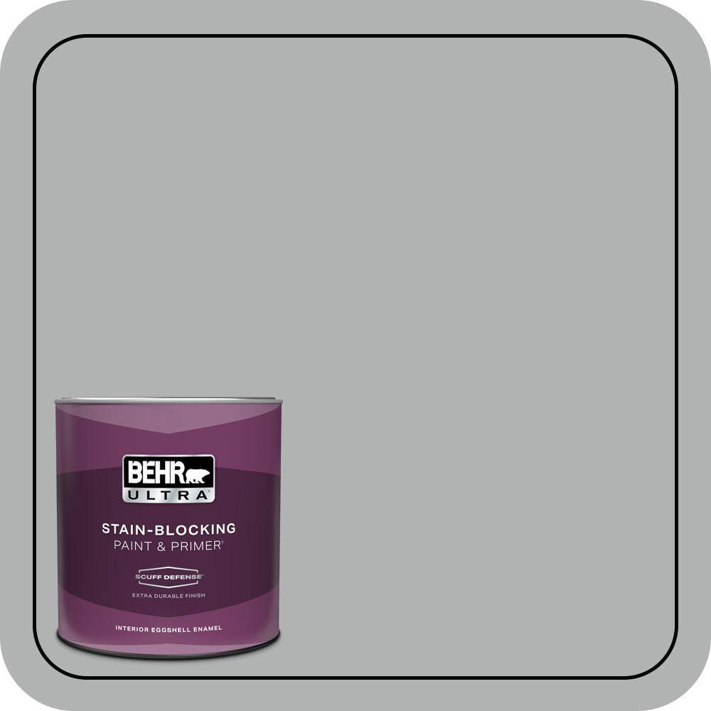 BEHR ULTRA 1 qt. #PPU26-08 Silverstone Extra Durable Eggshell Enamel ...