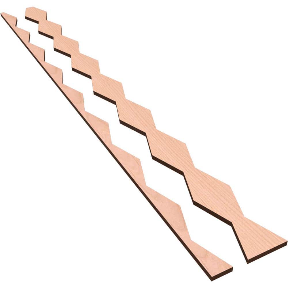 Ekena Millwork Cimarron 47 in. H x 0.375 in. W Slatwall Panels in Alder ...