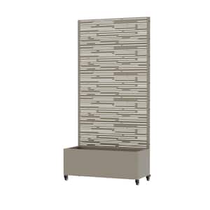 PexFix 72 in. H x 35 in. W Gray Rectangular Planter Box with Trellis ...