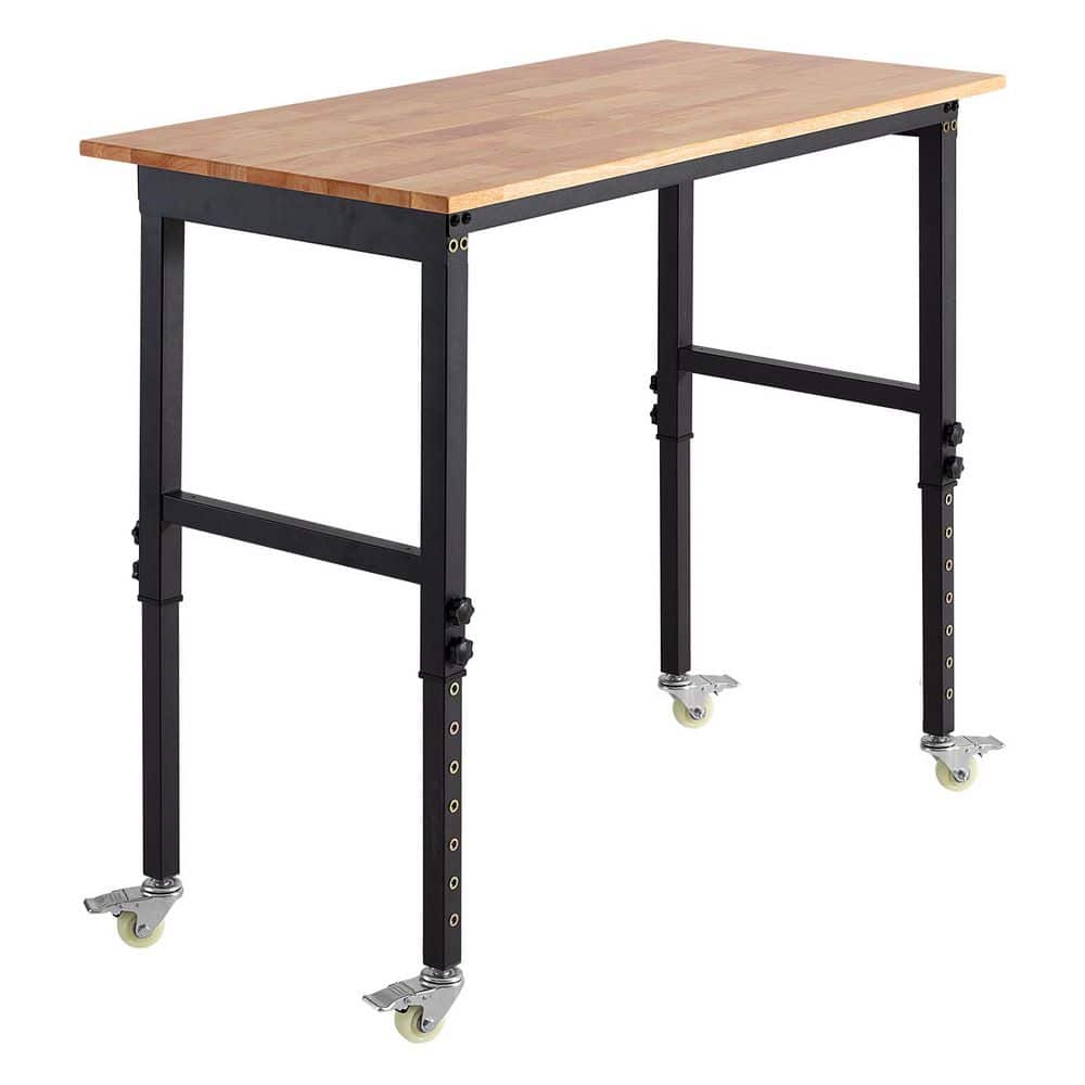 SKYSHALO Adjustable Workbench Wheels with 28.5-42.3 in. Height ...