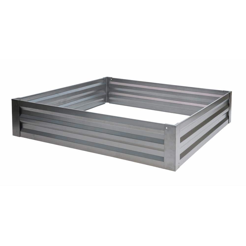 Vigoro 4 ft. x 4 ft. Antique Iron Raised Garden Bed 82232HD - The Home ...