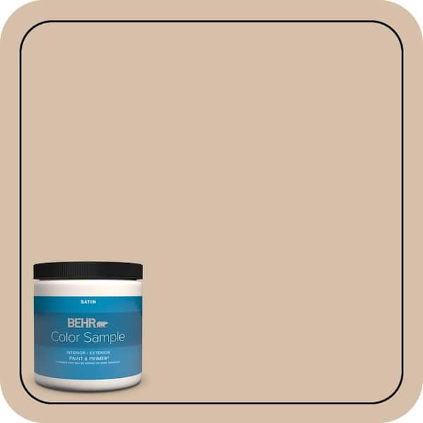 BEHR PREMIUM PLUS 8 oz. #250E-3 Wild Porcini Satin Enamel Interior ...
