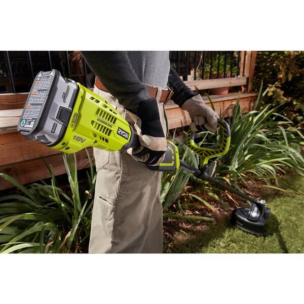 RYOBI ONE 18V Lithium Ion Brushless Cordless Battery Electric String Trimmer Tool Only P2009A The Home Depot