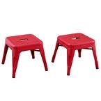 ACESSENTIALS Harper & Hudson Kids Metal Stool - 2 pack Red 0158101