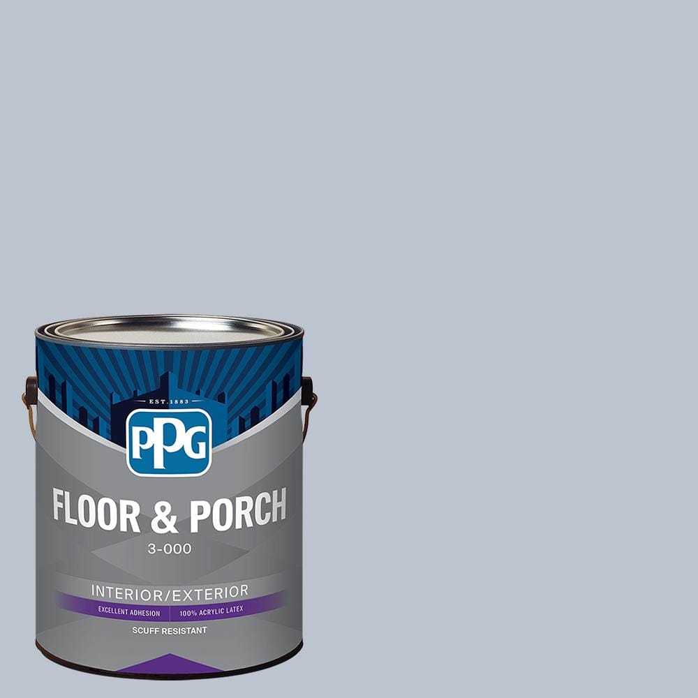 PPG 1 gal. PPG1041-4 Blue Dolphin Satin Interior/Exterior Floor and ...