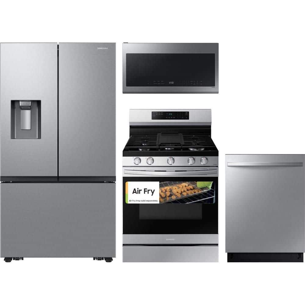 Samsung 26 cu. ft. Counter Depth 3-Door French Door Refrigerator with ...