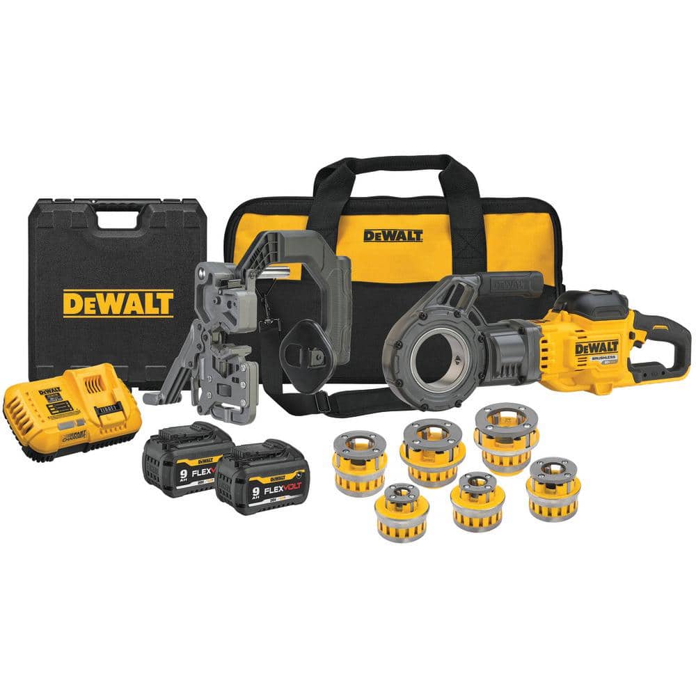 DEWALT FLEXVOLT 60V MAX Cordless 1/2 in. - 2 in. Pipe Threader Kit with ...