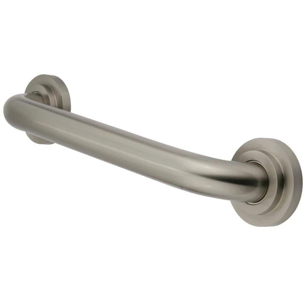 Kingston Brass Manhattan 30 in. x 1-1/4 in. Grab Bar in Brushed Nickel ...